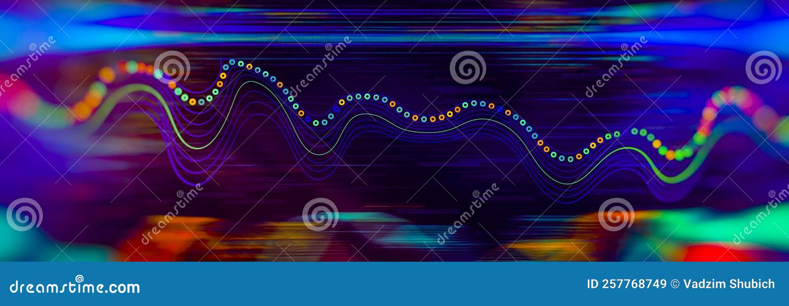 Data Science Abstract Technological Background in Vibrant Colors with ...