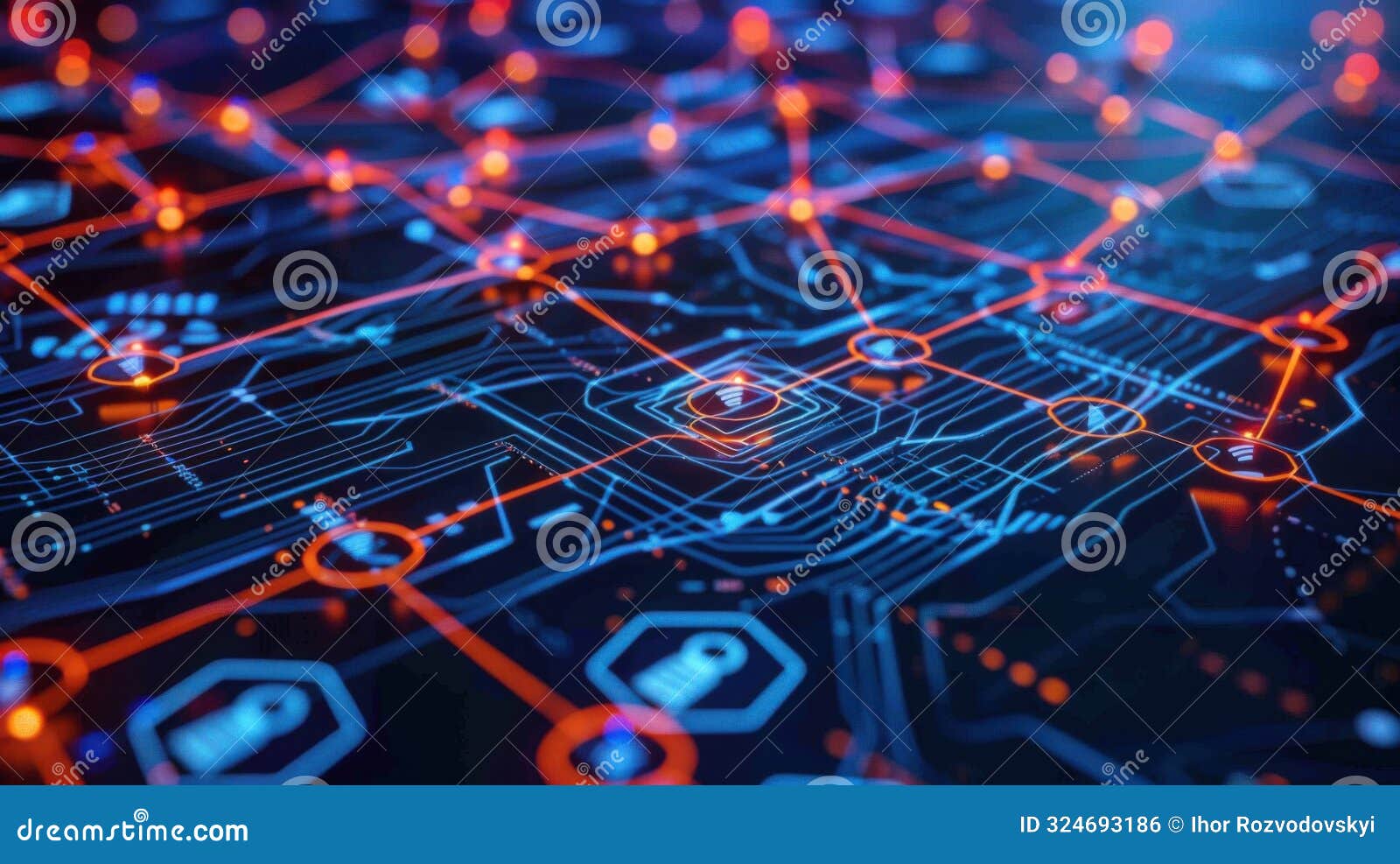 Data Science, AI and Cloud Data Concept. Computer Programmer. Stock ...