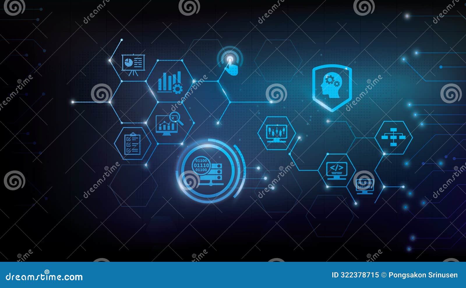 Data Science Banner Web Icon for Computer Science and Insight Stock ...