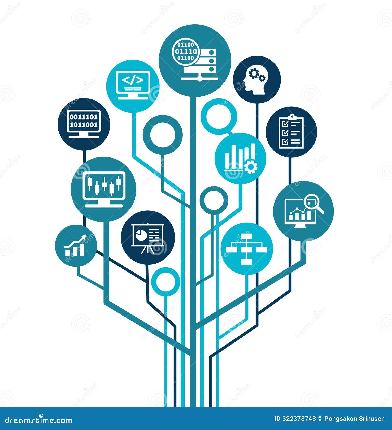 Data Science Banner Web Icon for Computer Science and Insight Stock Vector - Illustration of ...