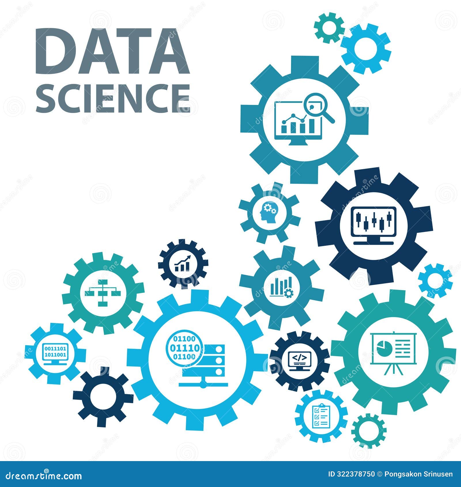 Data Science Banner Web Icon for Computer Science and Insight Stock ...