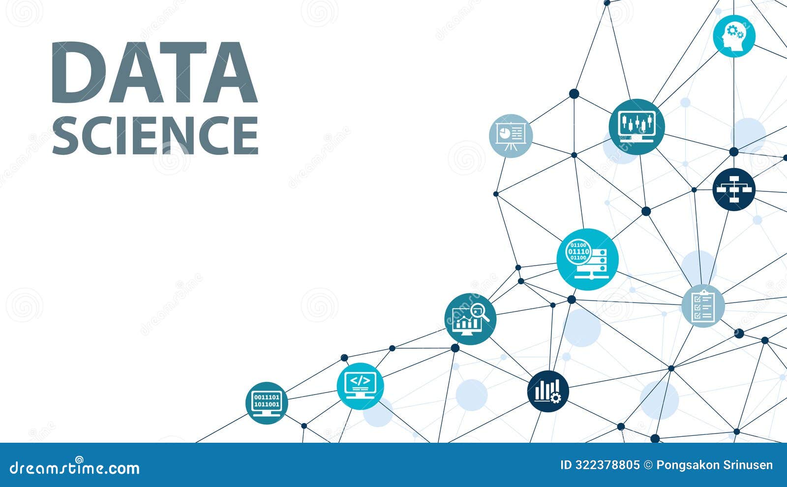 Data Science Banner Web Icon for Computer Science and Insight Stock ...