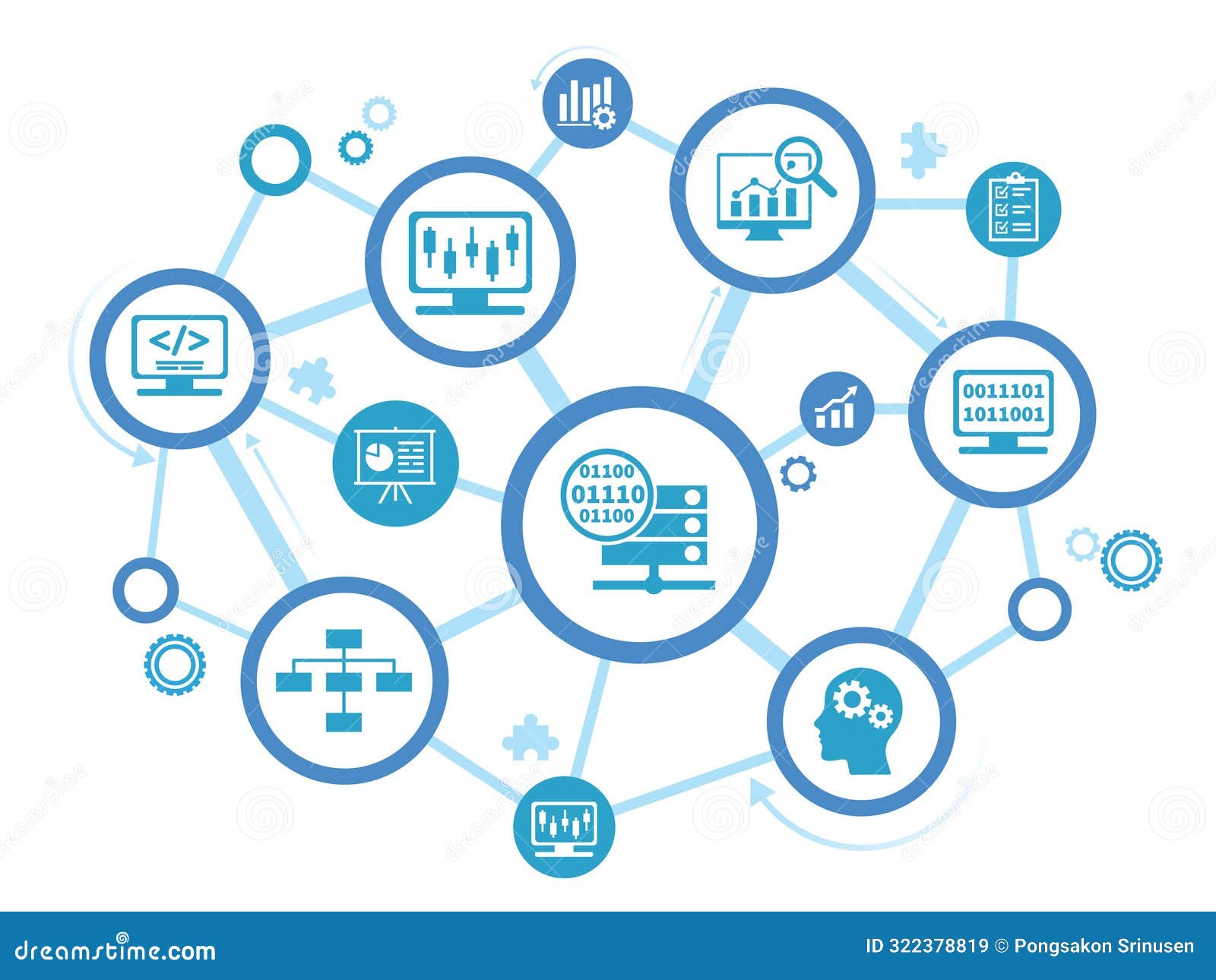 Data Science Banner Web Icon for Computer Science and Insight Stock ...