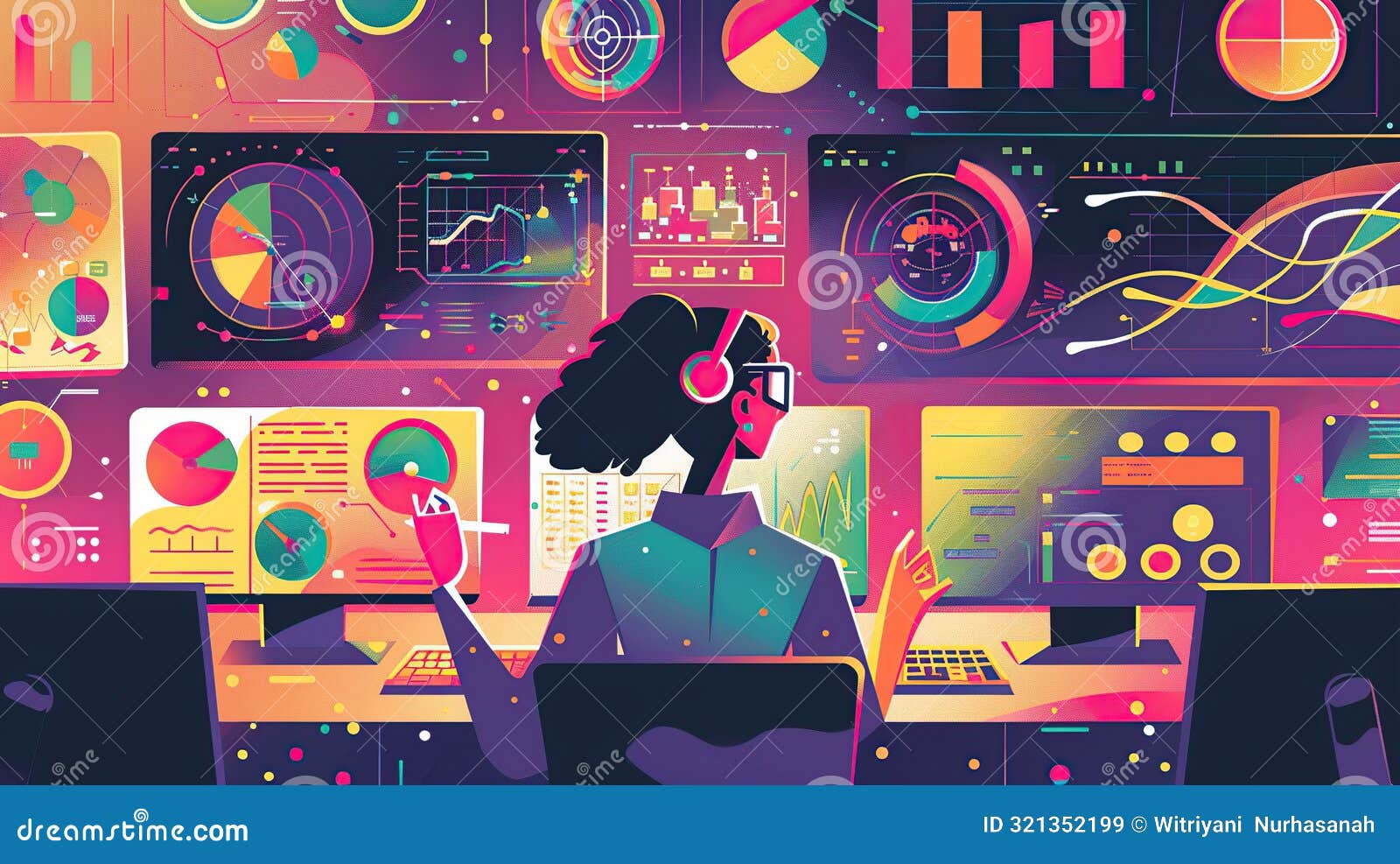 Visualizing Complex Algorithms With AI Technology Royalty-Free Stock Image | CartoonDealer.com ...