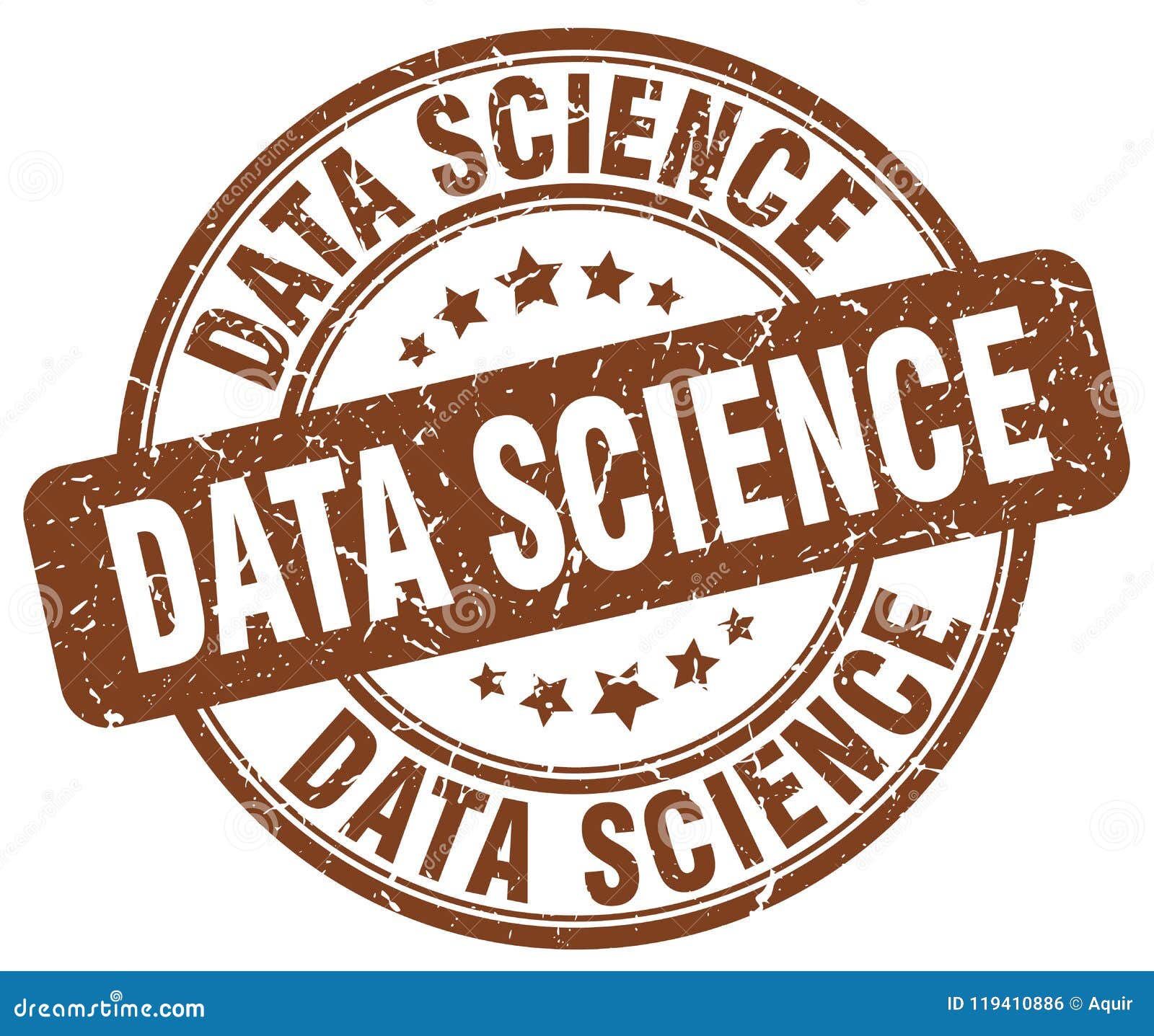 Data science brown stamp stock vector. Illustration of grungy - 119410886