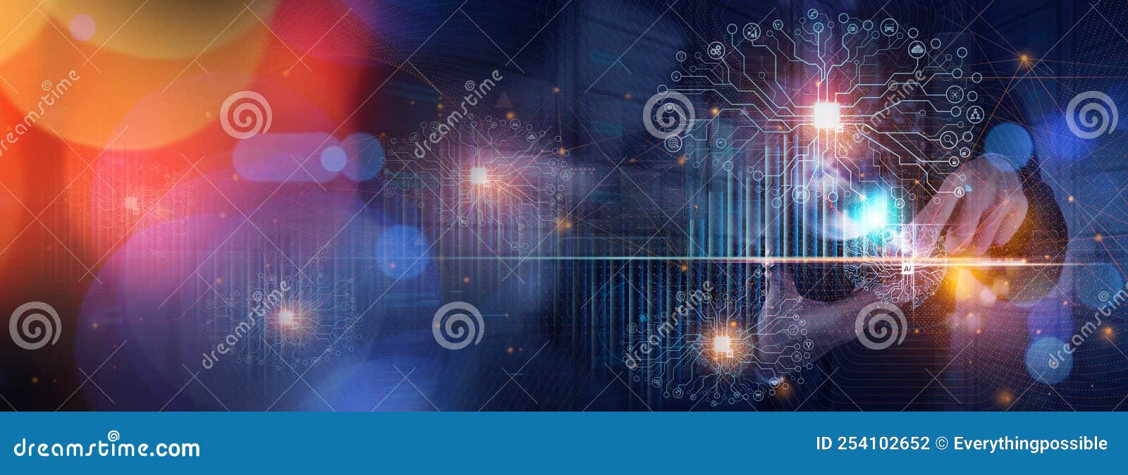 Data Science, Businessman and Artificial Intelligence AI, Digital ...