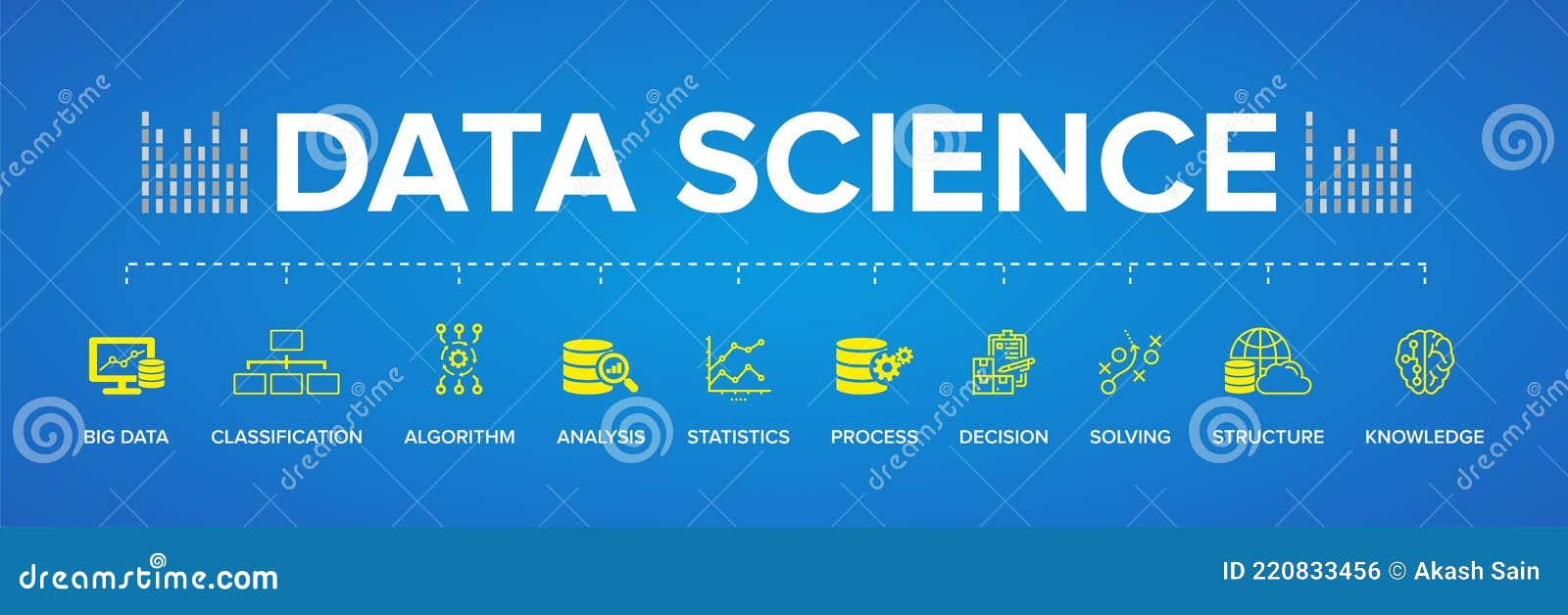 Data Science Concept Modern Vector Icons Set. Stock Vector ...