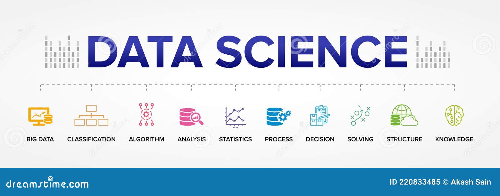 Data Science Concept Modern Vector Icons Set. Stock Vector ...