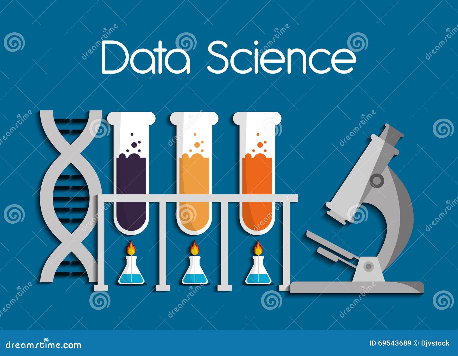 Data Science Design , Vector Illustration Stock Vector - Illustration ...