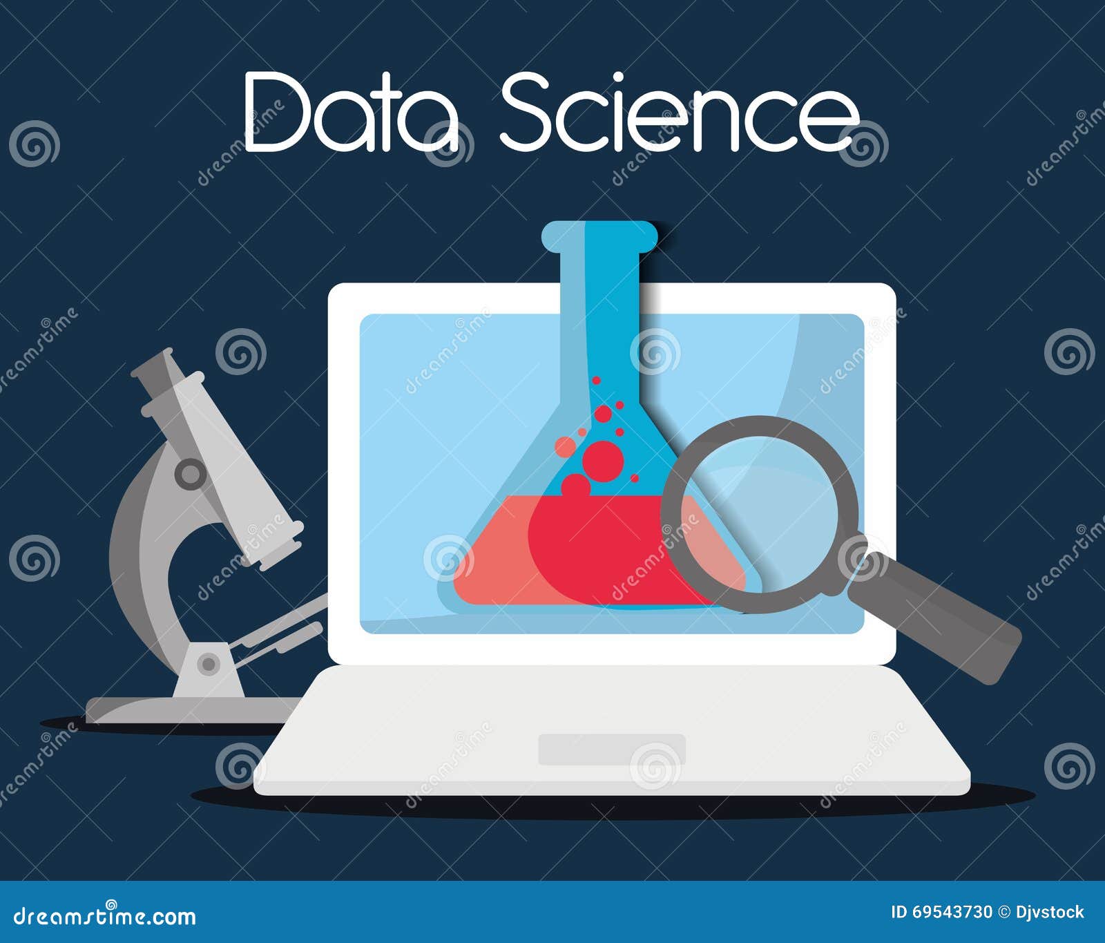 Data Science Design , Vector Illustration Stock Vector - Illustration ...