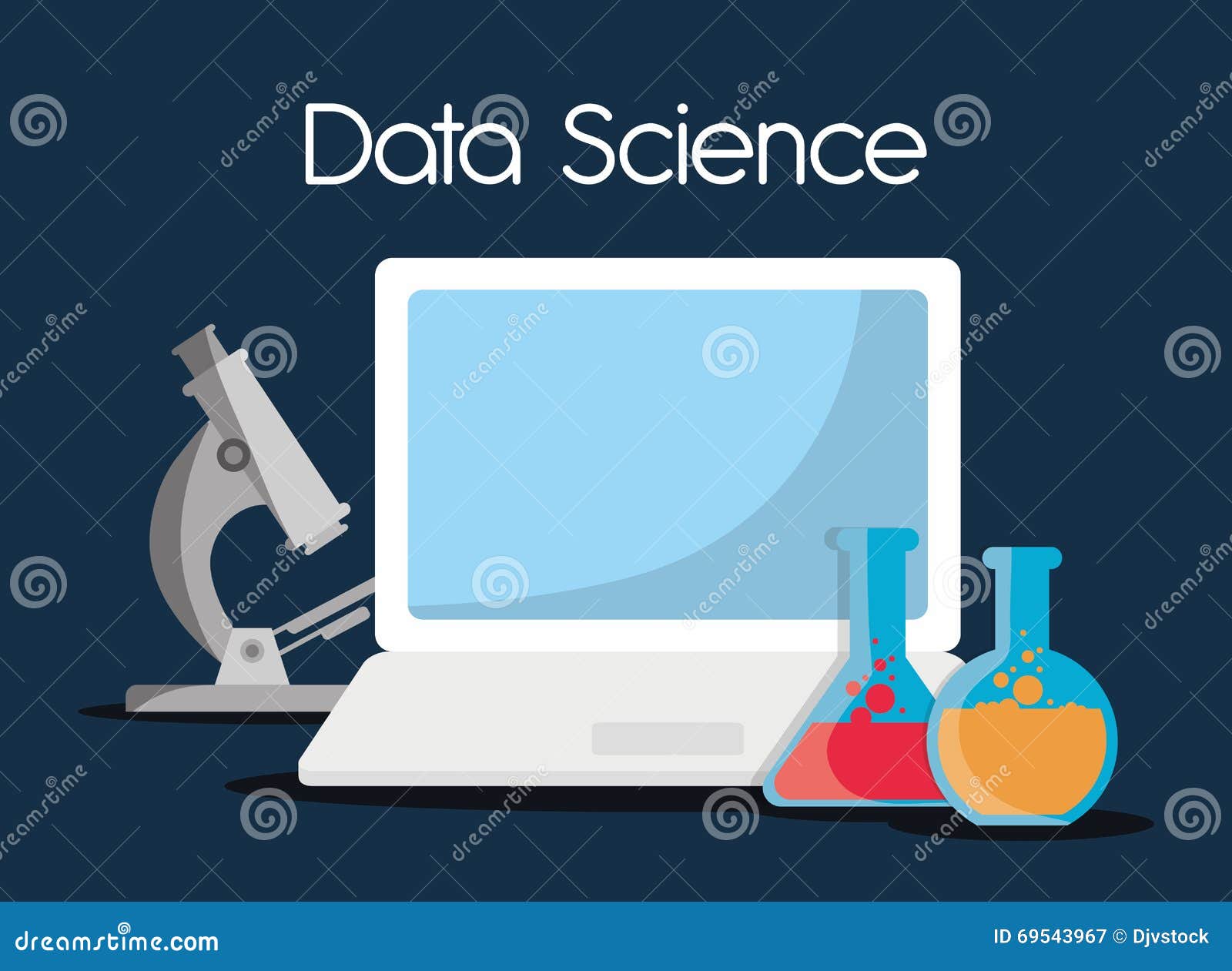 Data Science Design , Vector Illustration Stock Vector - Illustration ...