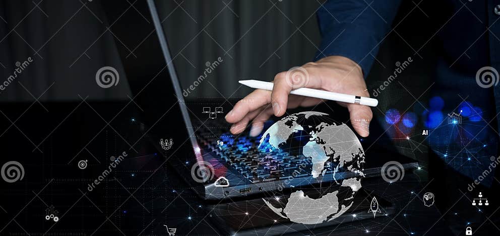 Data Science, Digital Technology, Big Data Management Concept. Computer Programmer Stock Photo ...