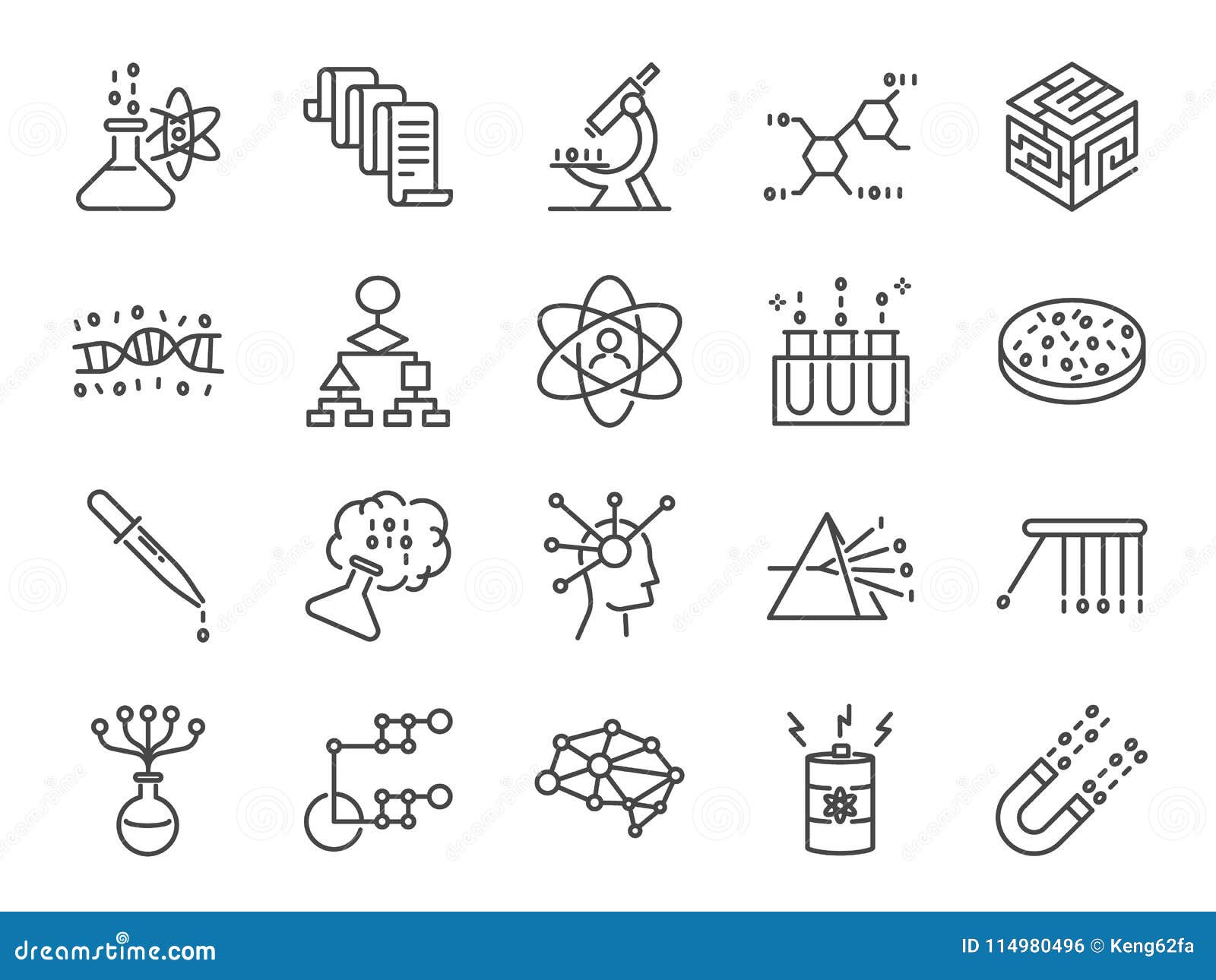 Data Science Icon Set. Included the Icons As User Algorithm, Big Data ...
