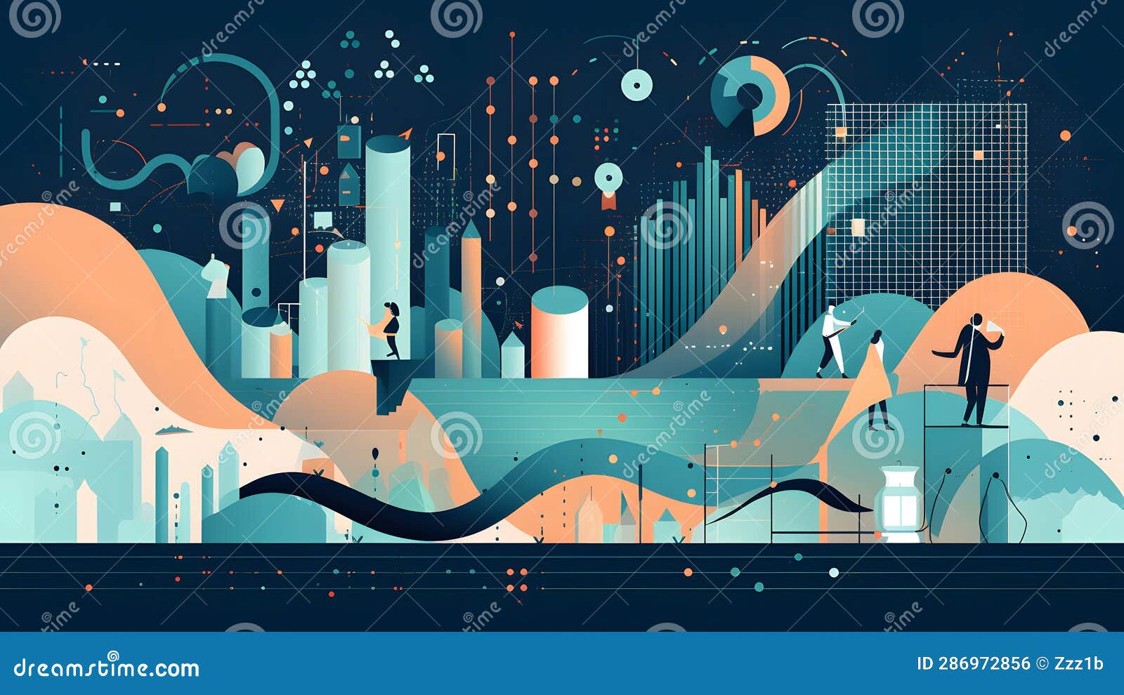 Data Science-inspired Wallpaper Depicting the Visual and Modern Process ...