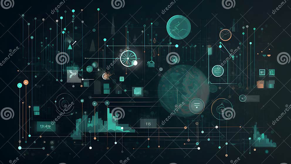 Data Science-inspired Wallpaper Depicting the Visual and Modern Process ...