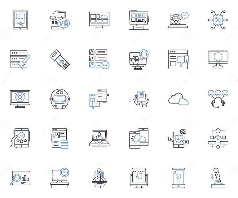 Data Science Line Icons Collection. Analytics, Machine Learning ...
