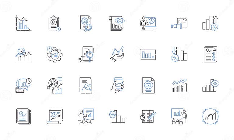 Data Science Line Icons Collection. Prediction, Analytics ...