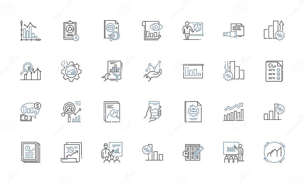 Data Science Line Icons Collection. Prediction, Analytics ...