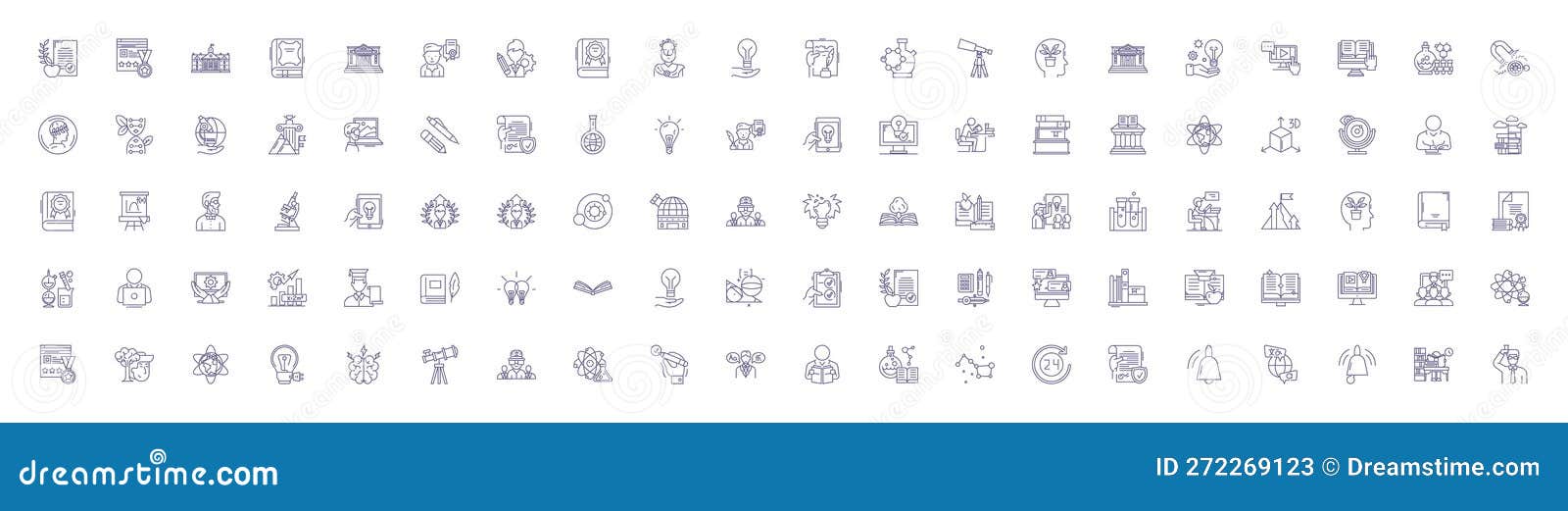 Data Science Line Icons Signs Set. Design Collection of Data, Science ...