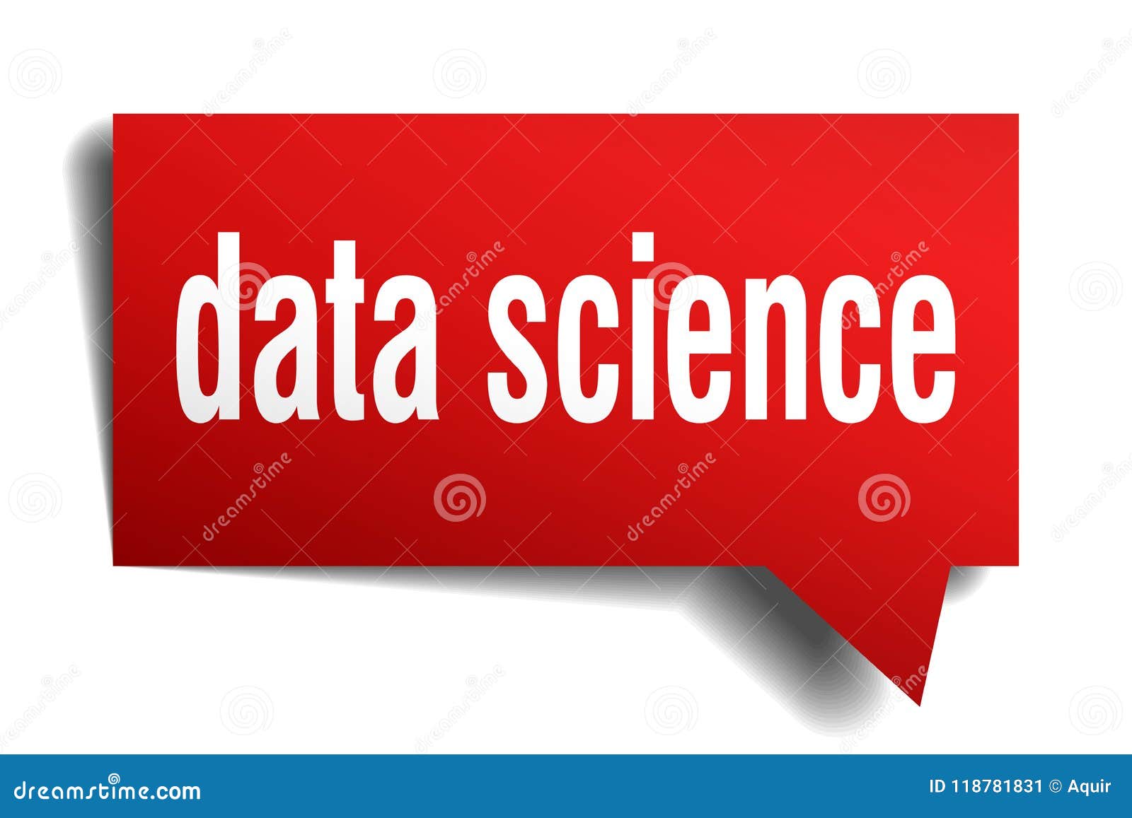 Data Science Red 3d Speech Bubble Stock Vector - Illustration of speech ...