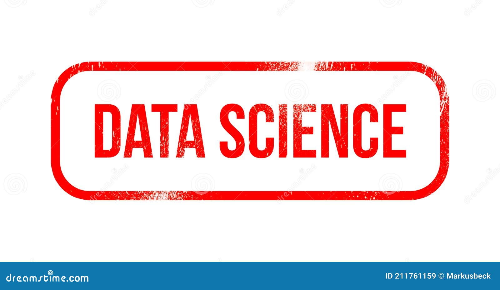 Data Science - Red Grunge Rubber, Stamp Stock Illustration ...