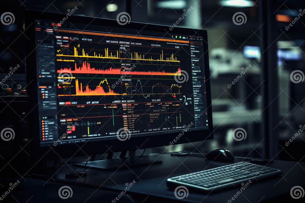 Data Science Scientist Computing Analysing And Visualizing Complex Data Set On Computer Stock