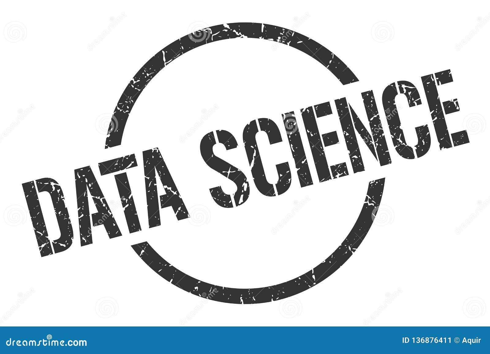 Data science stamp stock vector. Illustration of black - 136876411