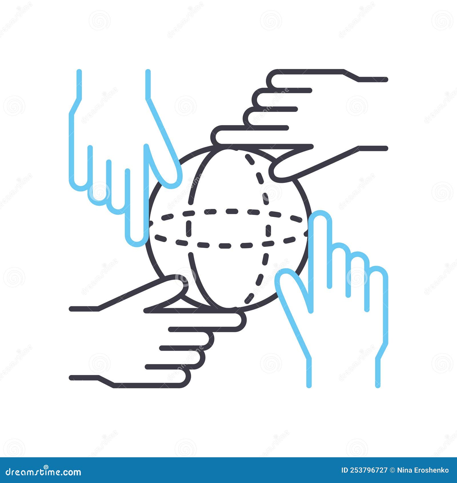 Data Science Team Line Icon, Outline Symbol, Vector Illustration ... Data Science Team Line Icon, Outline Symbol, Vector Illustration ...