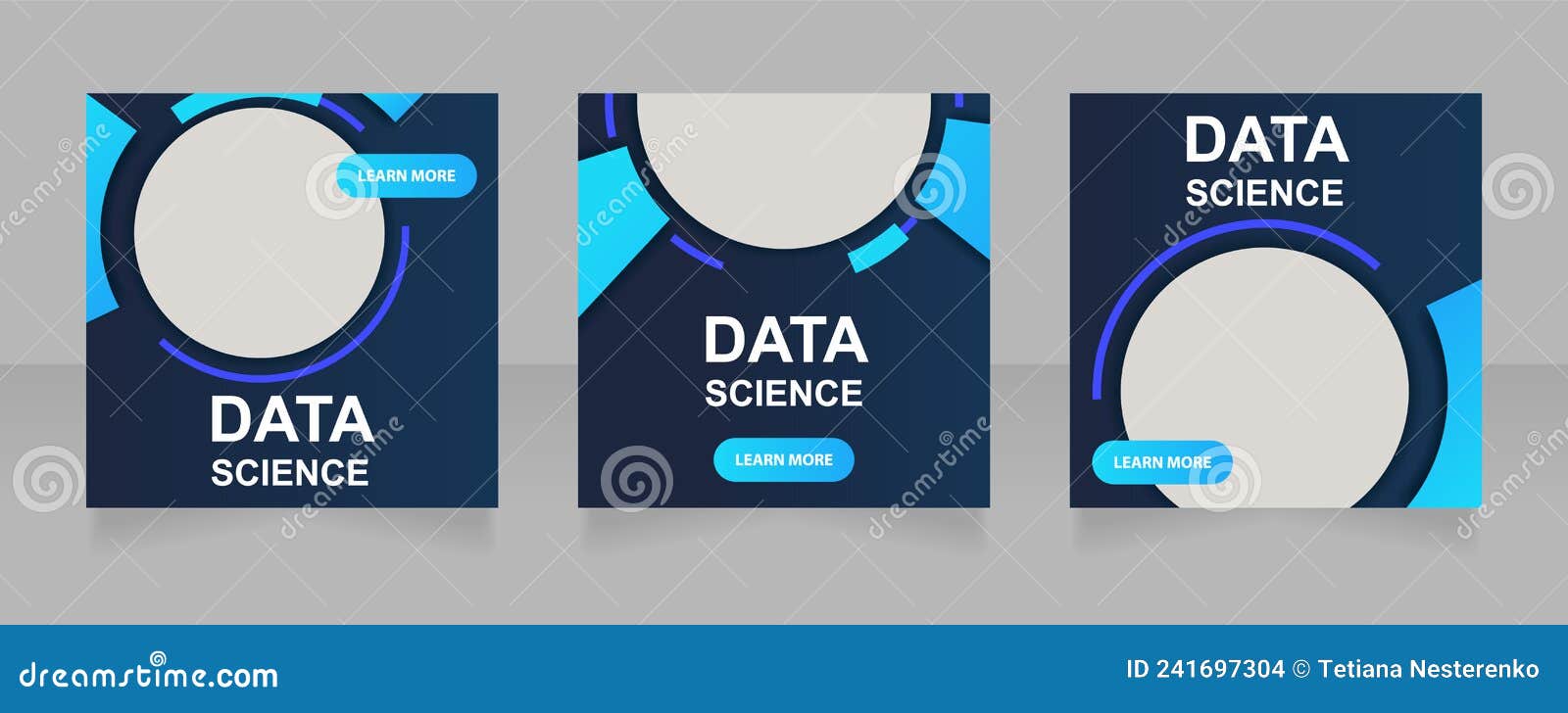 Data Science Technology Study Web Banner Design Template Stock Vector ...