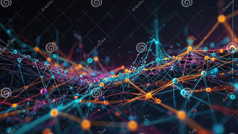 Data Scientist Analyzing Complex Neural Network Patterns on Futuristic Virtual Screen Stock ...