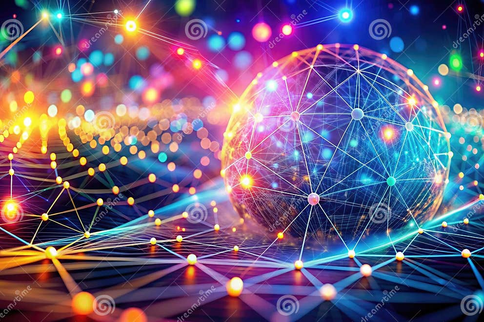 Data Scientist Analyzing Complex Neural Network Patterns on Futuristic Virtual Screen Stock ...