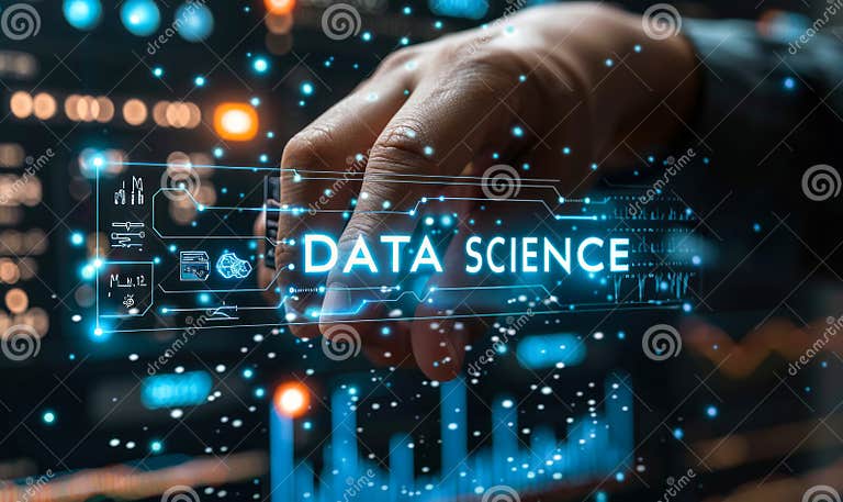 Data Scientist Interacting with Virtual Interface for Data Science ...