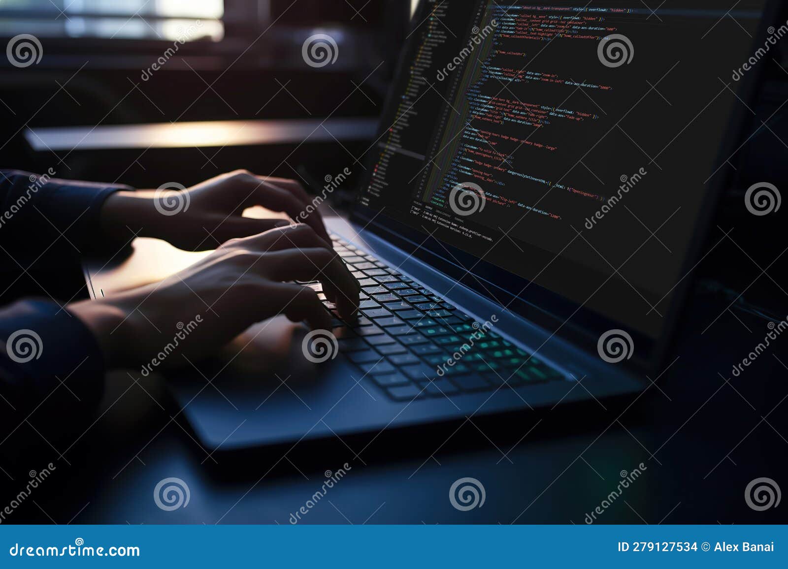 Data Scientists. Man Programmer Using Laptop Analyzing and Develop AI ... Data Scientists. Man Programmer Using Laptop Analyzing and Develop AI ...