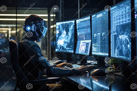 Data Scientists Work in a Modern Office of a Technology Company on the ...