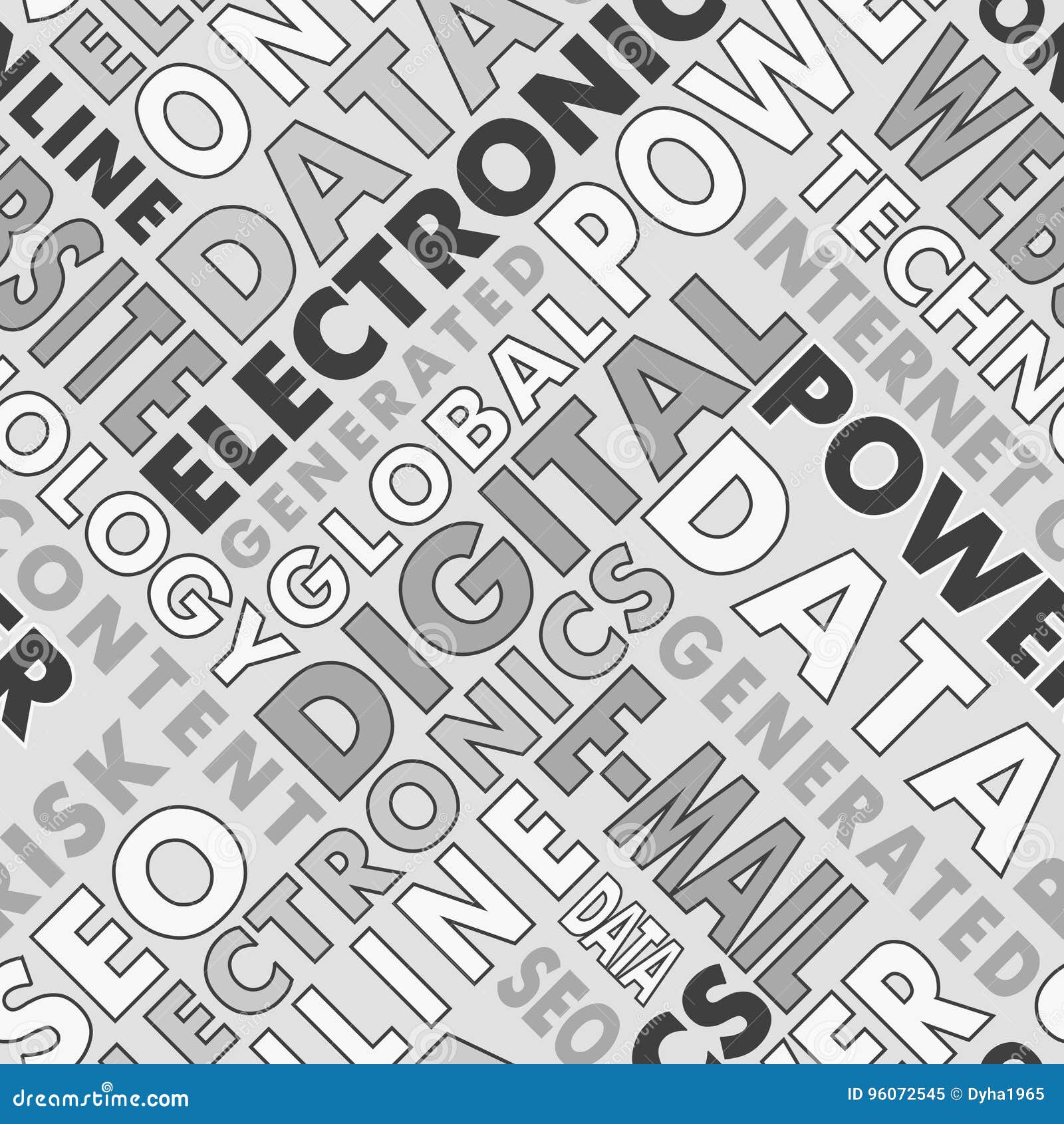 Data Seamless Black-white 00 Stock Vector - Illustration of generated ...