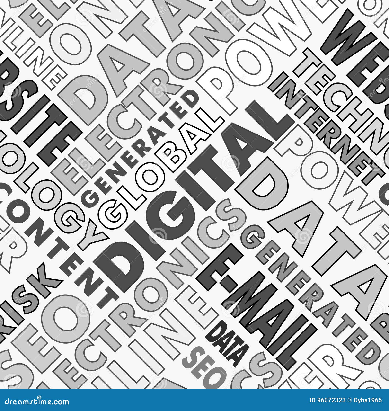 Data seamless gray stock vector. Illustration of power - 96072323