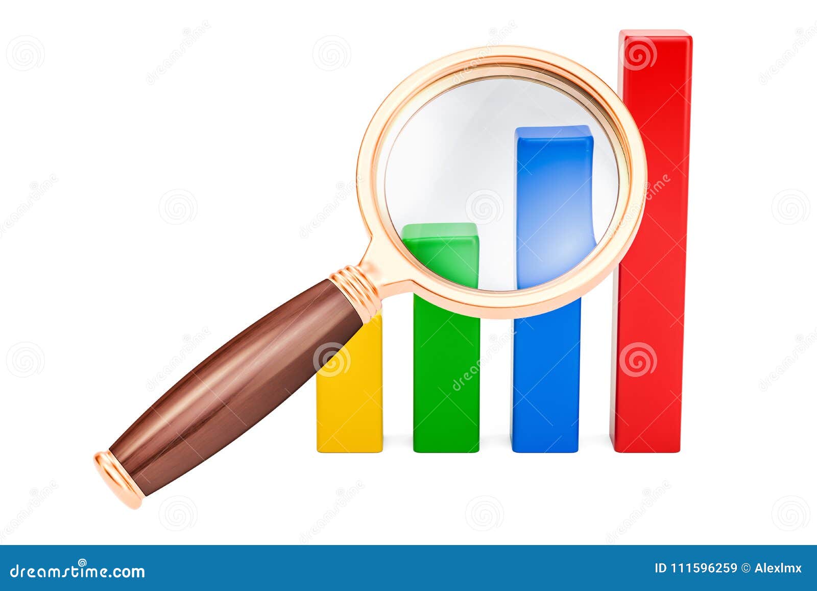 Data Search Concept. Chart with Magnifying Glass, 3D Rendering Stock ... Data Search Concept. Chart with Magnifying Glass, 3D Rendering Stock ...