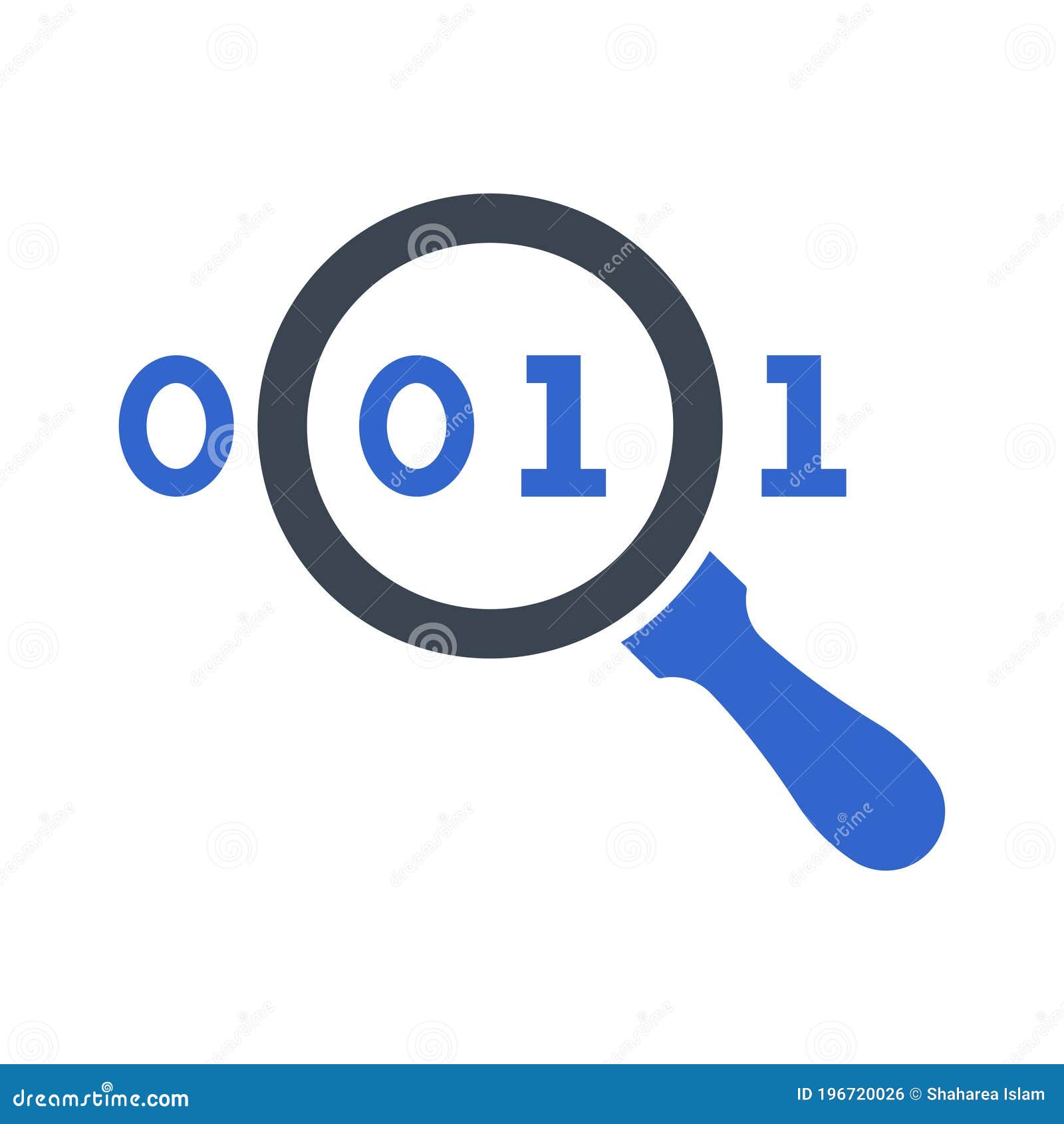 Data search icon stock vector. Illustration of vector - 196720026
