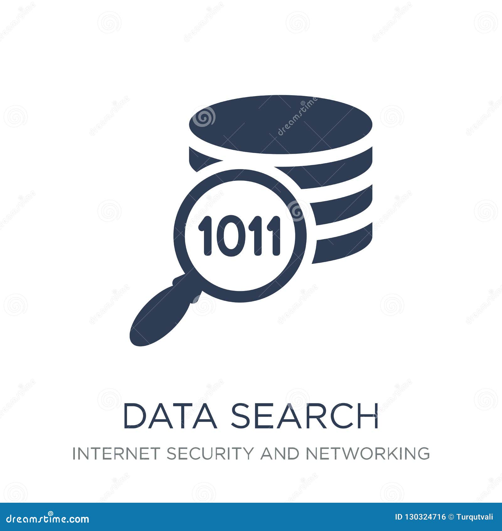 Data Search Icon. Trendy Flat Vector Data Search Icon on White B Stock ...