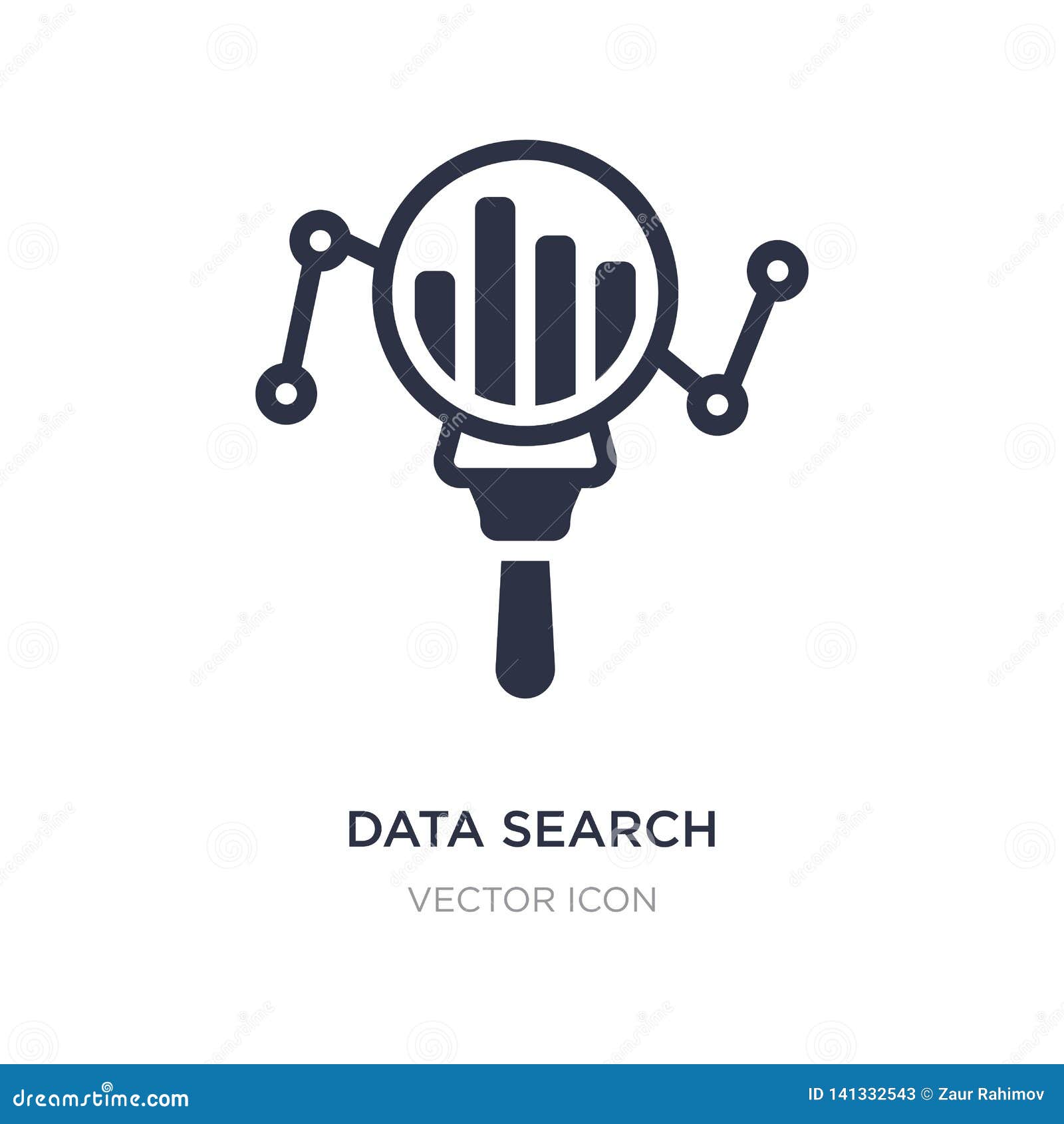 Data Search Interface Icon on White Background. Simple Element ...