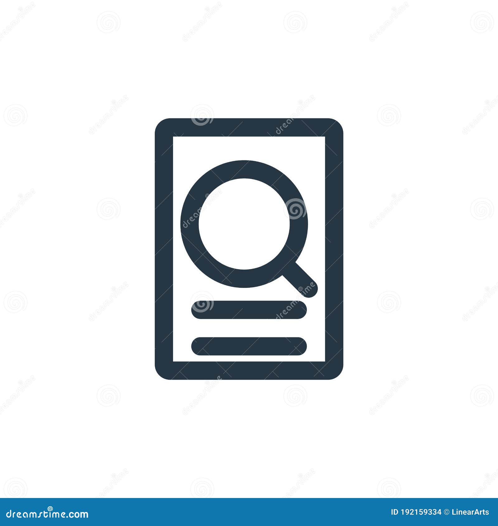 Data Searching Icon Vector from School Concept. Thin Line Illustration ...
