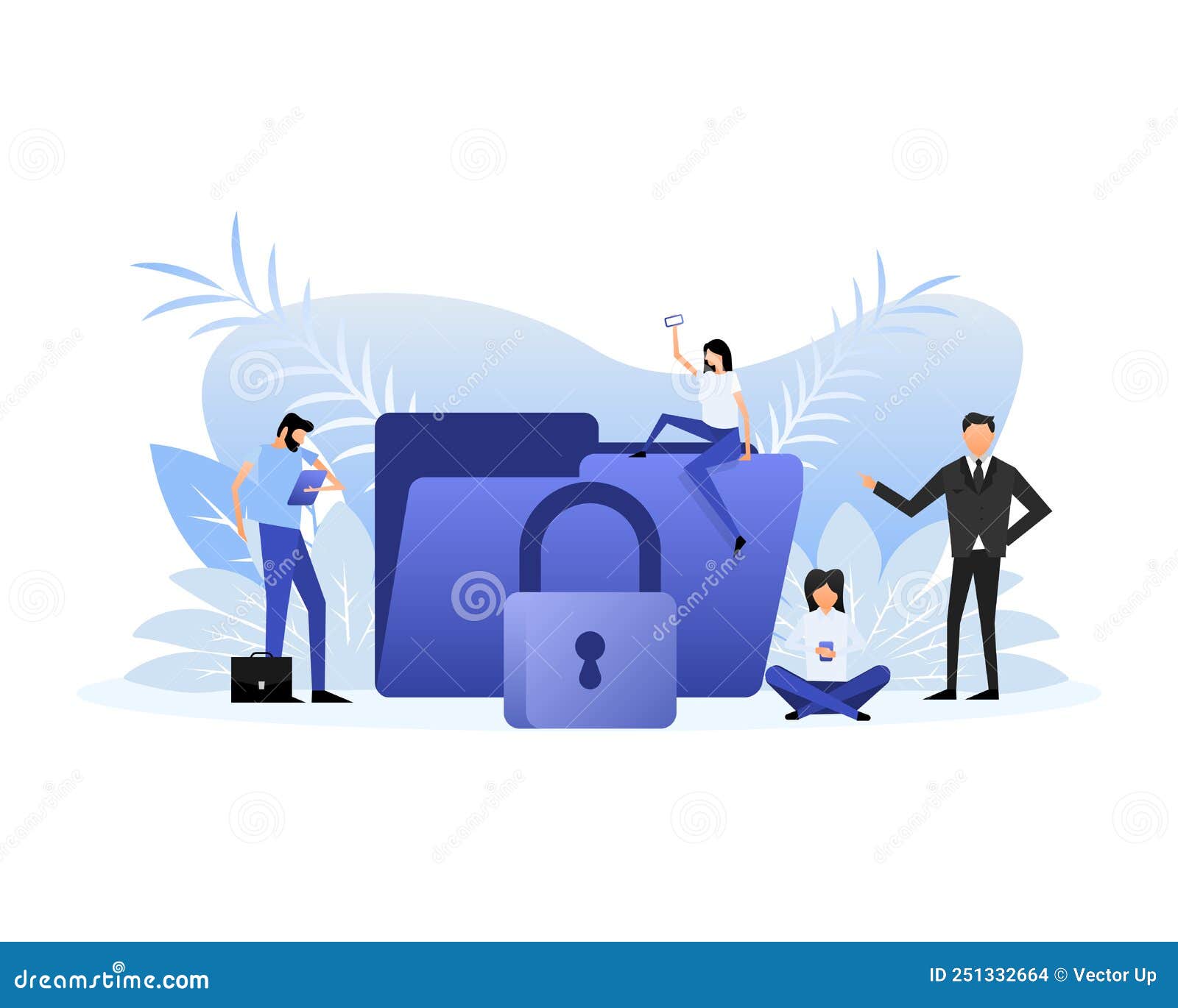 Data Secure People. Personal Data Security Concept Stock Vector - Illustration of face, network ...