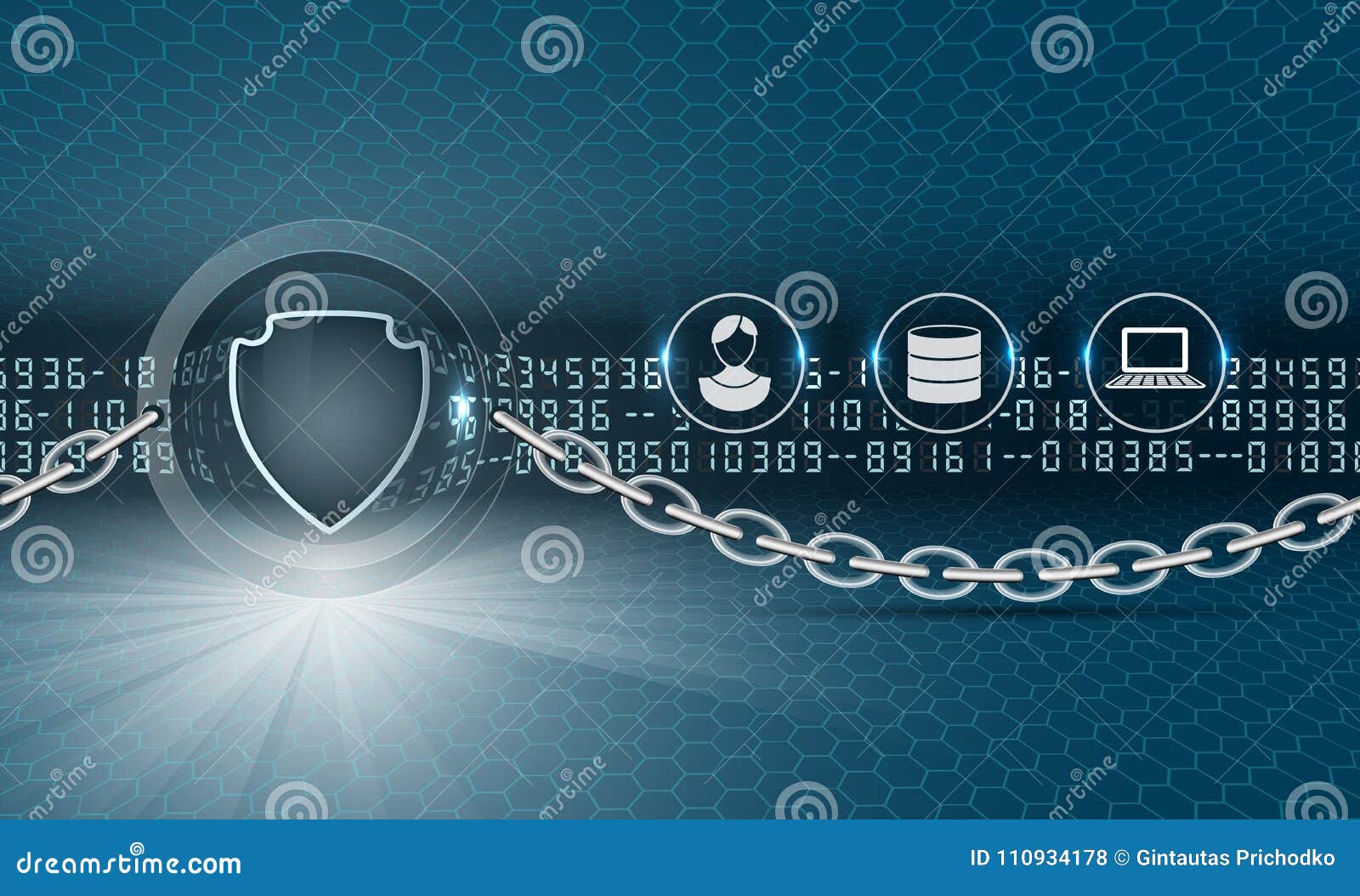 Data Security Abstract Background with Shield Stock Vector ...