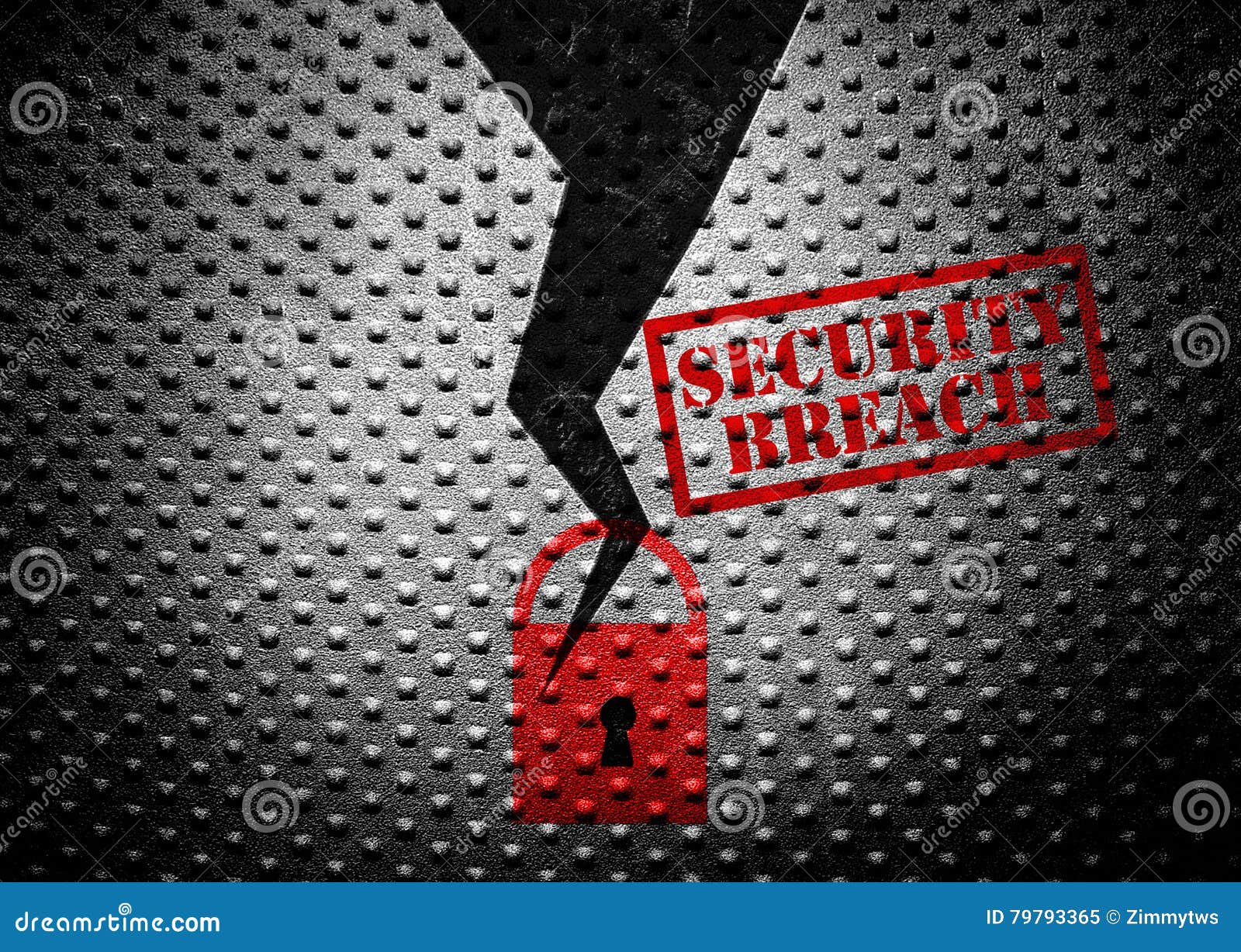 Data Security Breach Concept Stock Illustration - Illustration of break ...
