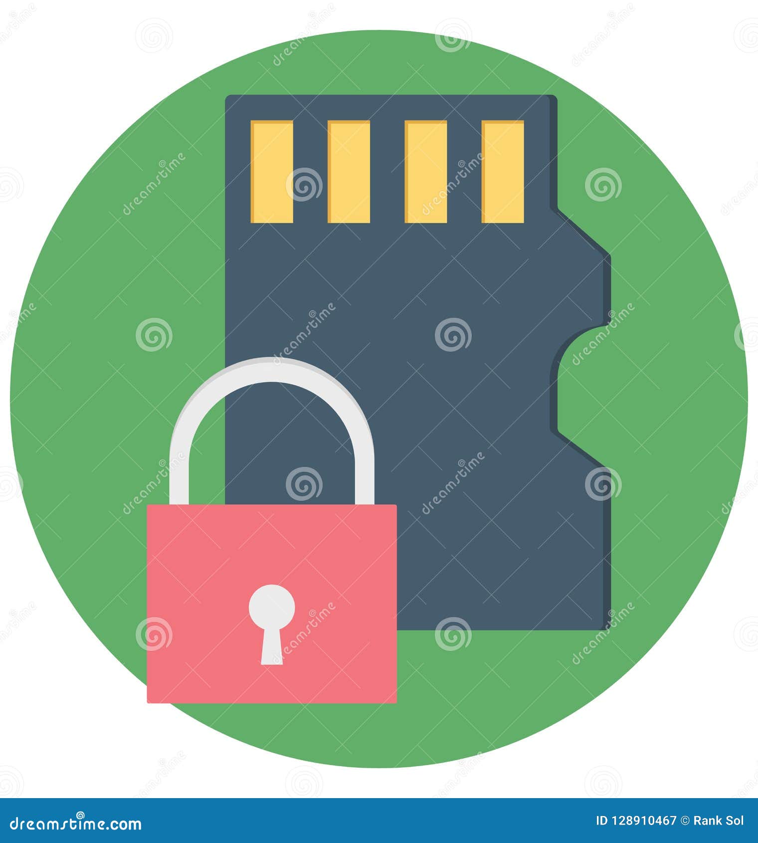 Data Security Color Isolated Vector Icon that Easily Can Be Modified and Edit. Stock Vector ...