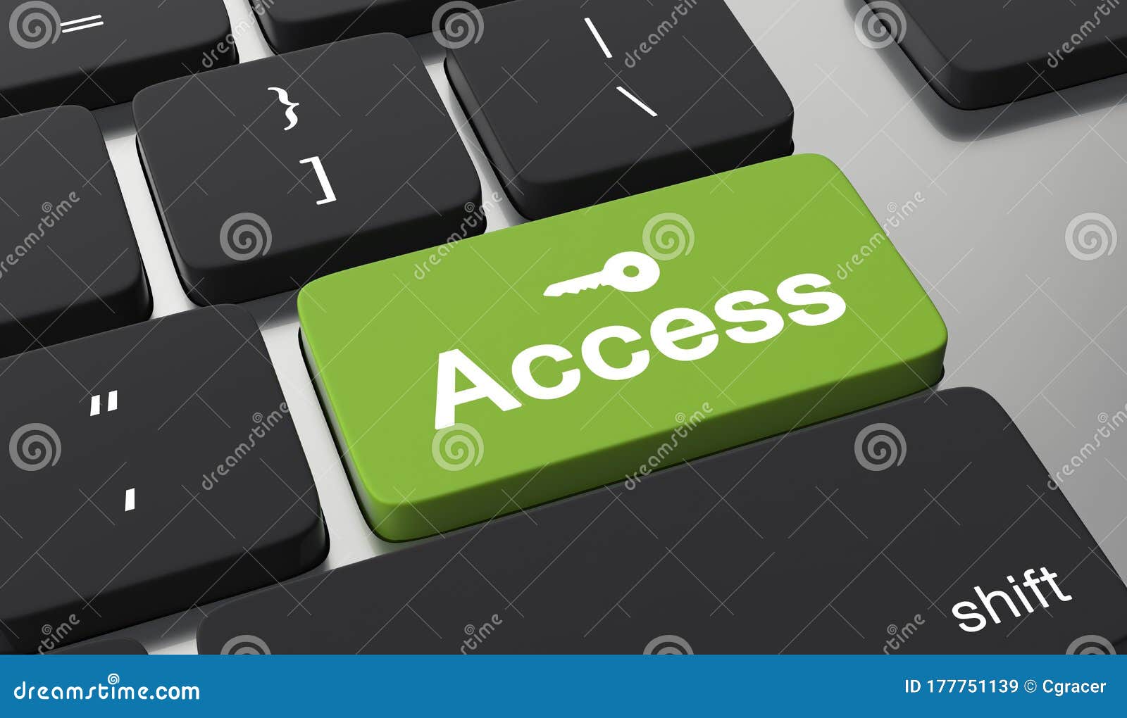 Data Security Concept. Access Text on Keyboard Button Stock ...