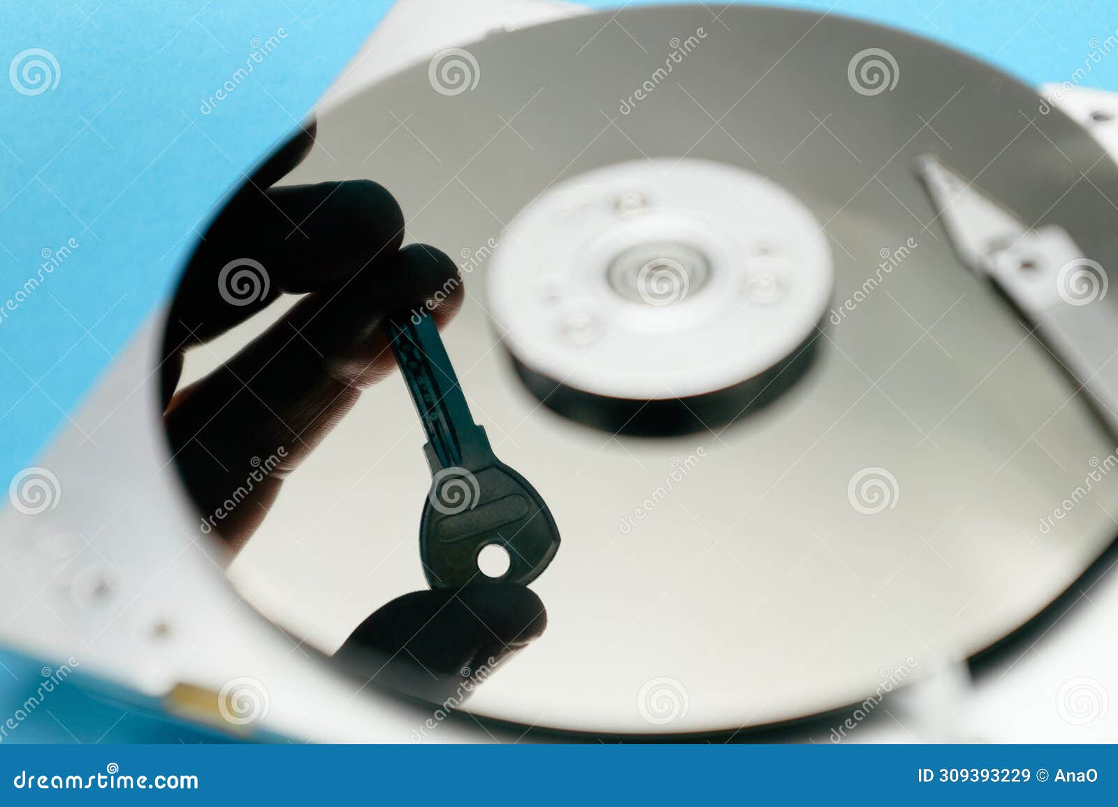 Data Security Concept. Cyber Security Concept with a Padlock on Hard ...