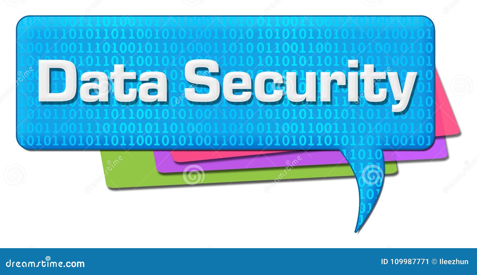 Data Security Binary Colorful Comment Symbol Stock Illustration ...
