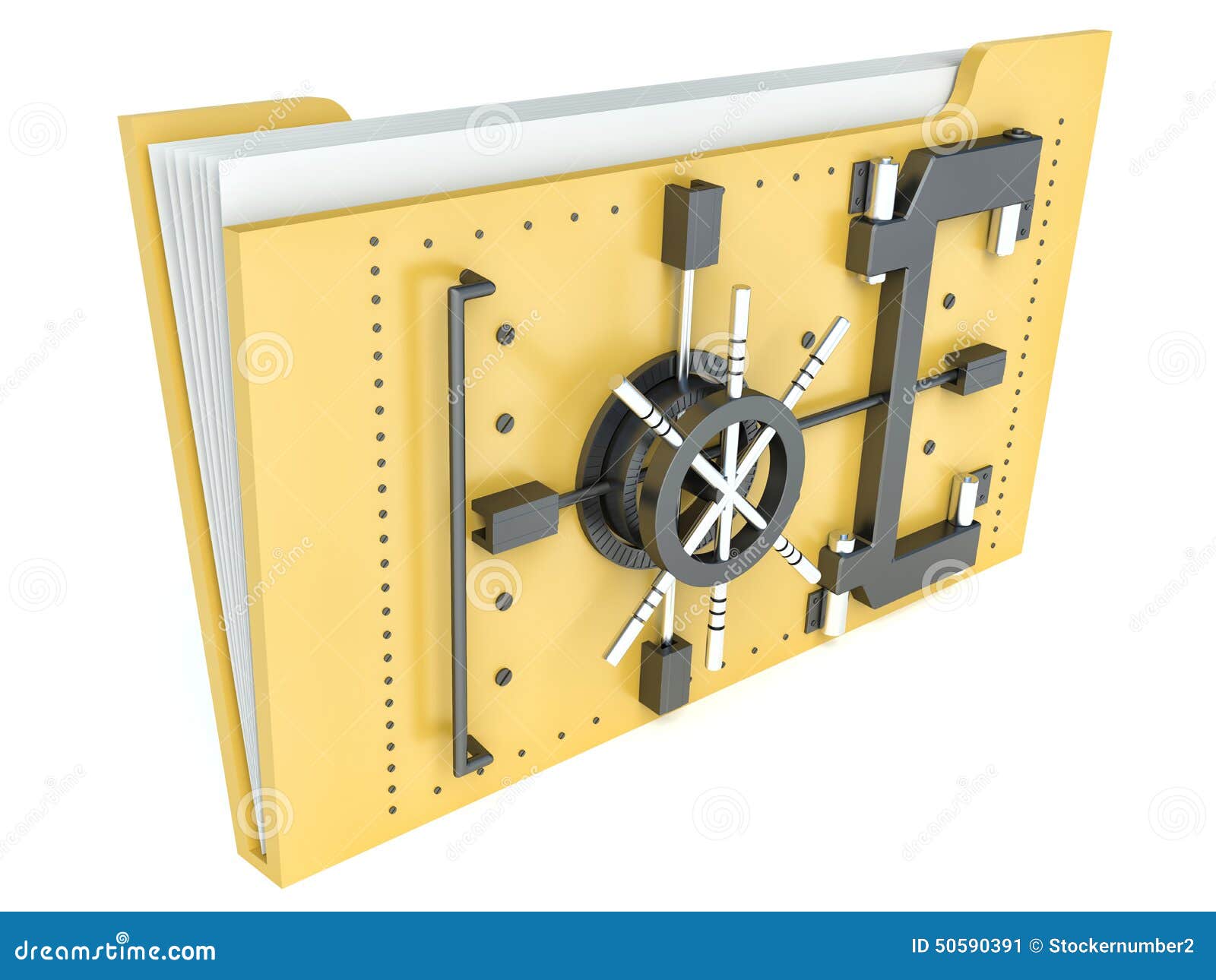 Data Security Concept. Locked Folder with Combination Lock Stock ...