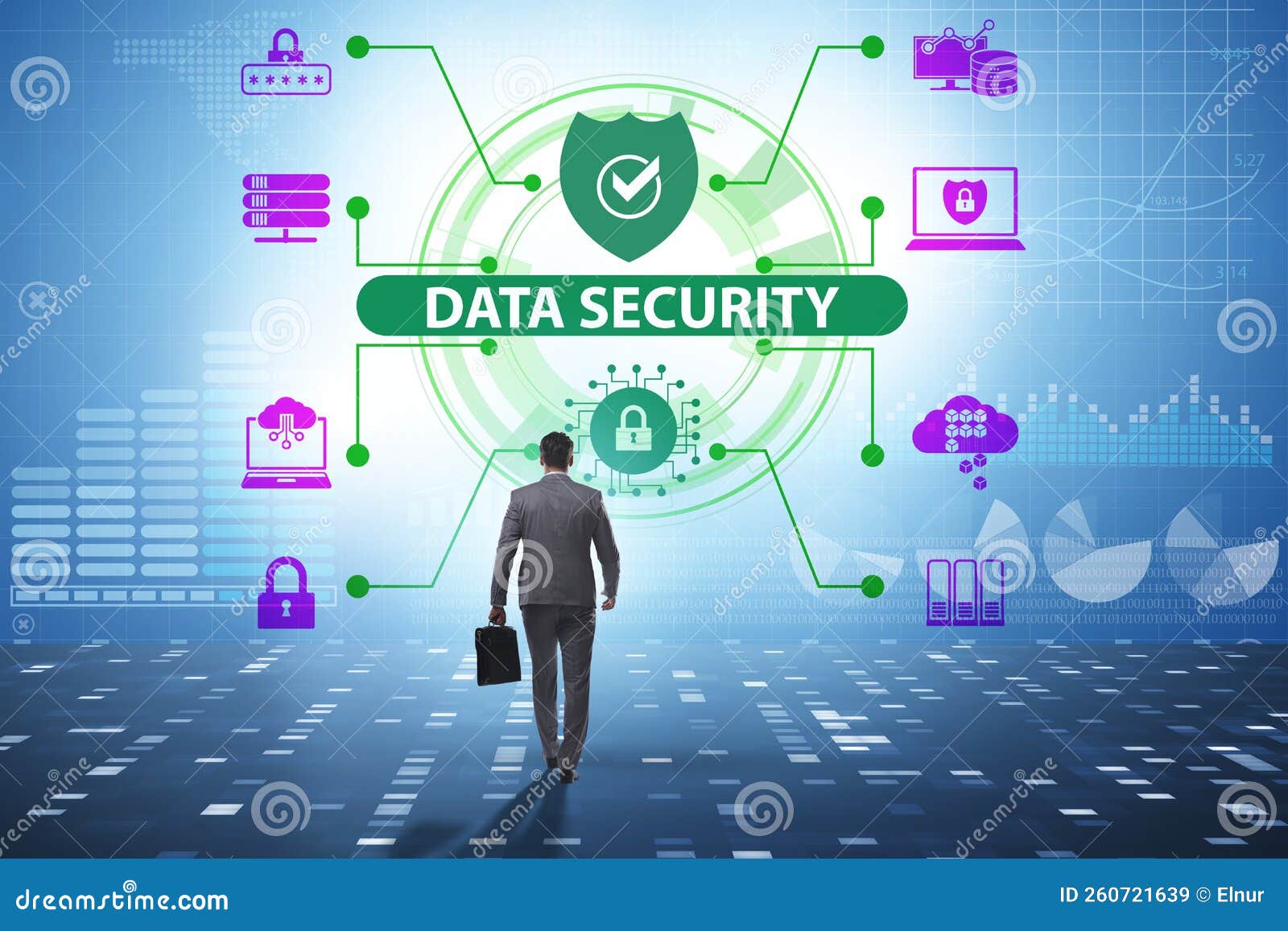 Data Security in Cybersecurity Concept Stock Image - Image of internet ...